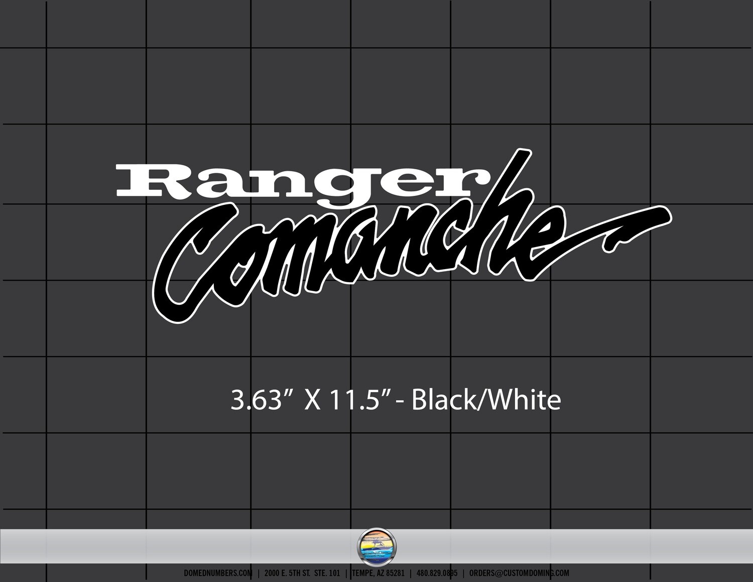 Ranger Comanche Windshield Decal