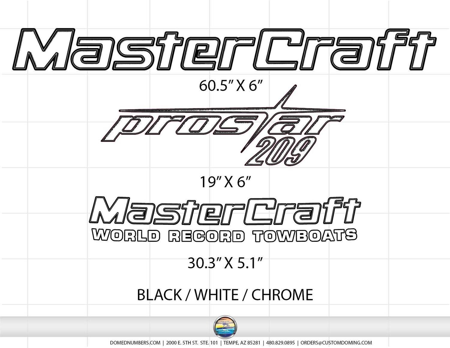 2001- 07 MASTERCRAFT PROSTAR DECAL PACKAGE, Choose your model