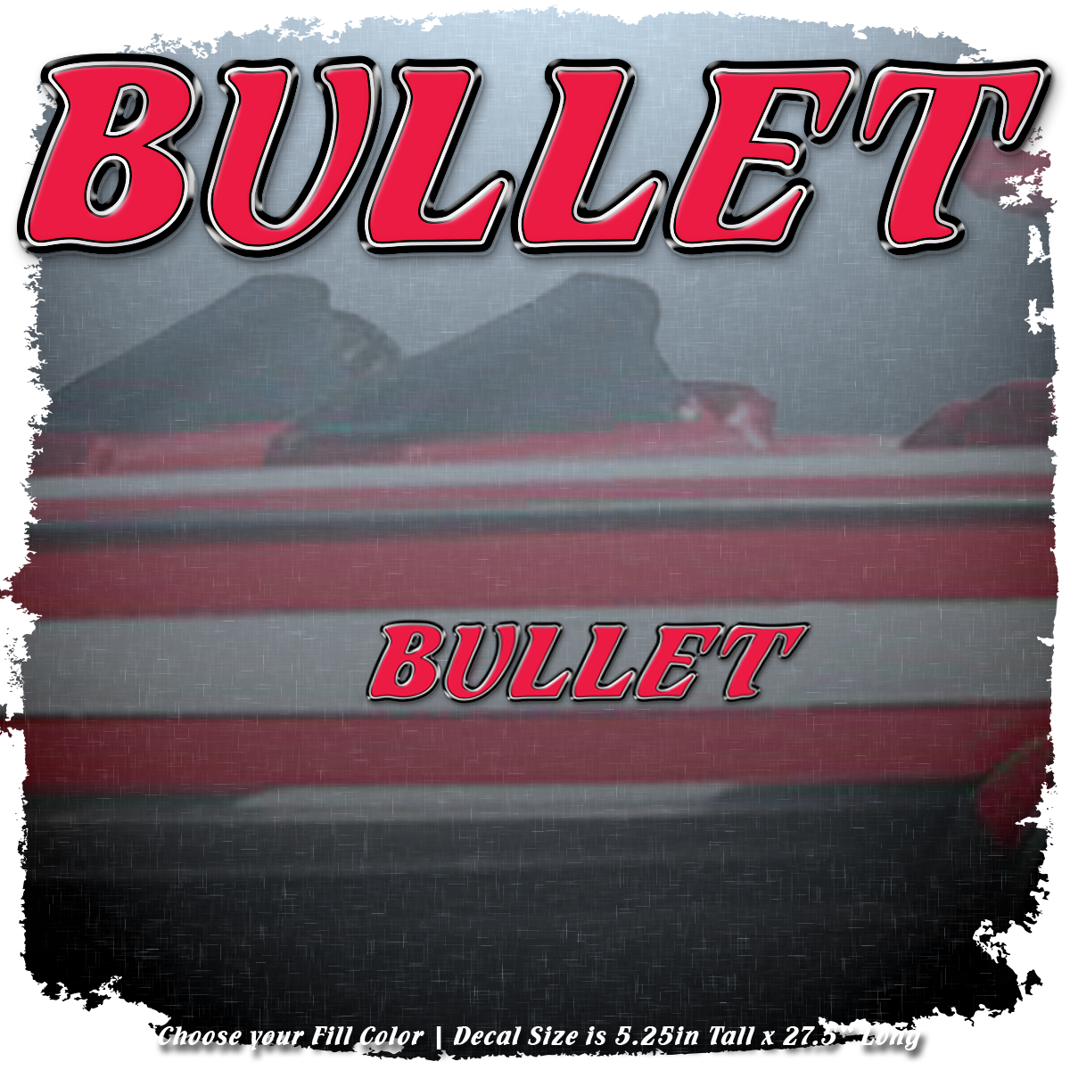 Domed Bullet Decal Set, Choose Your Size and Color