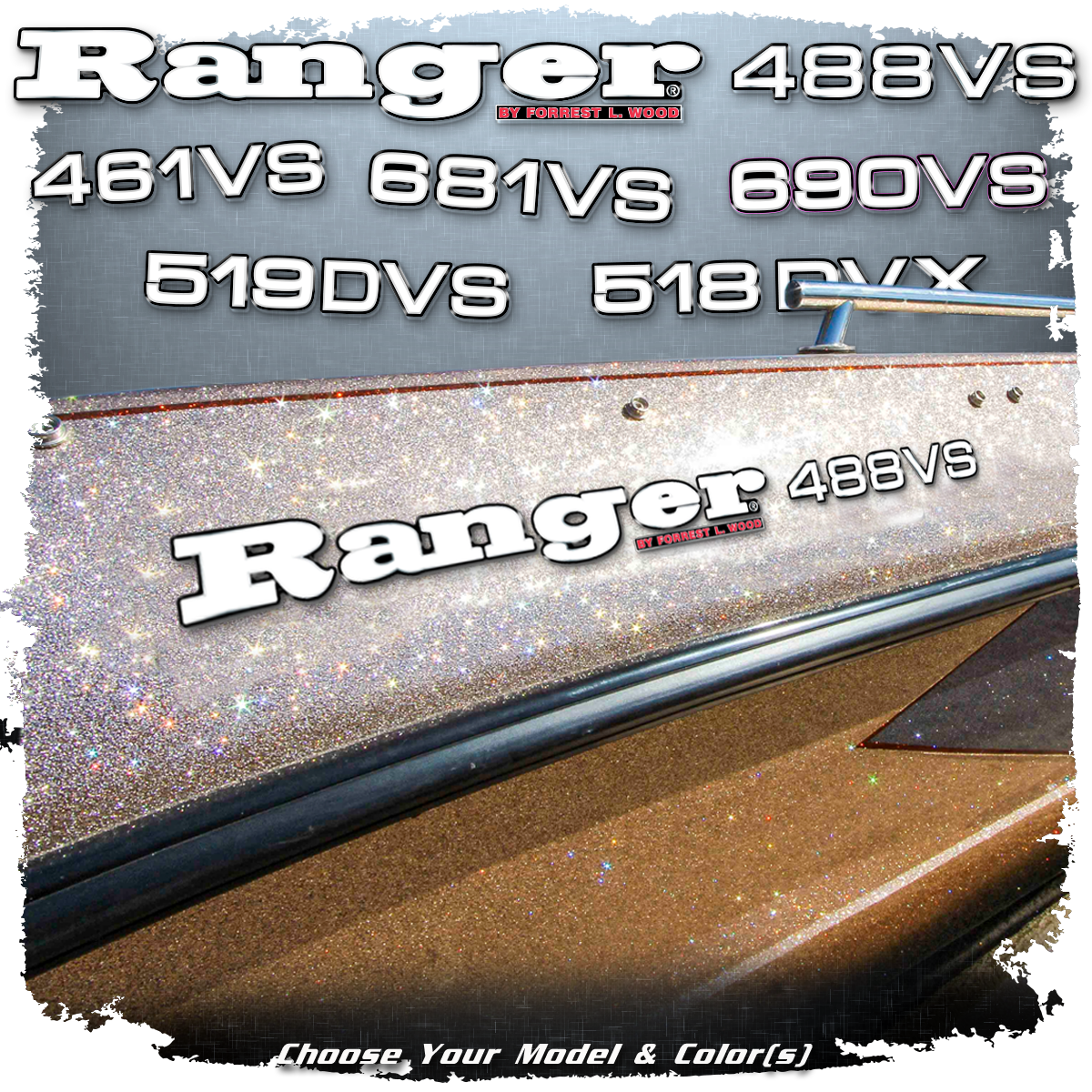 Ranger with Model Number Decal Set, Choose Your Model