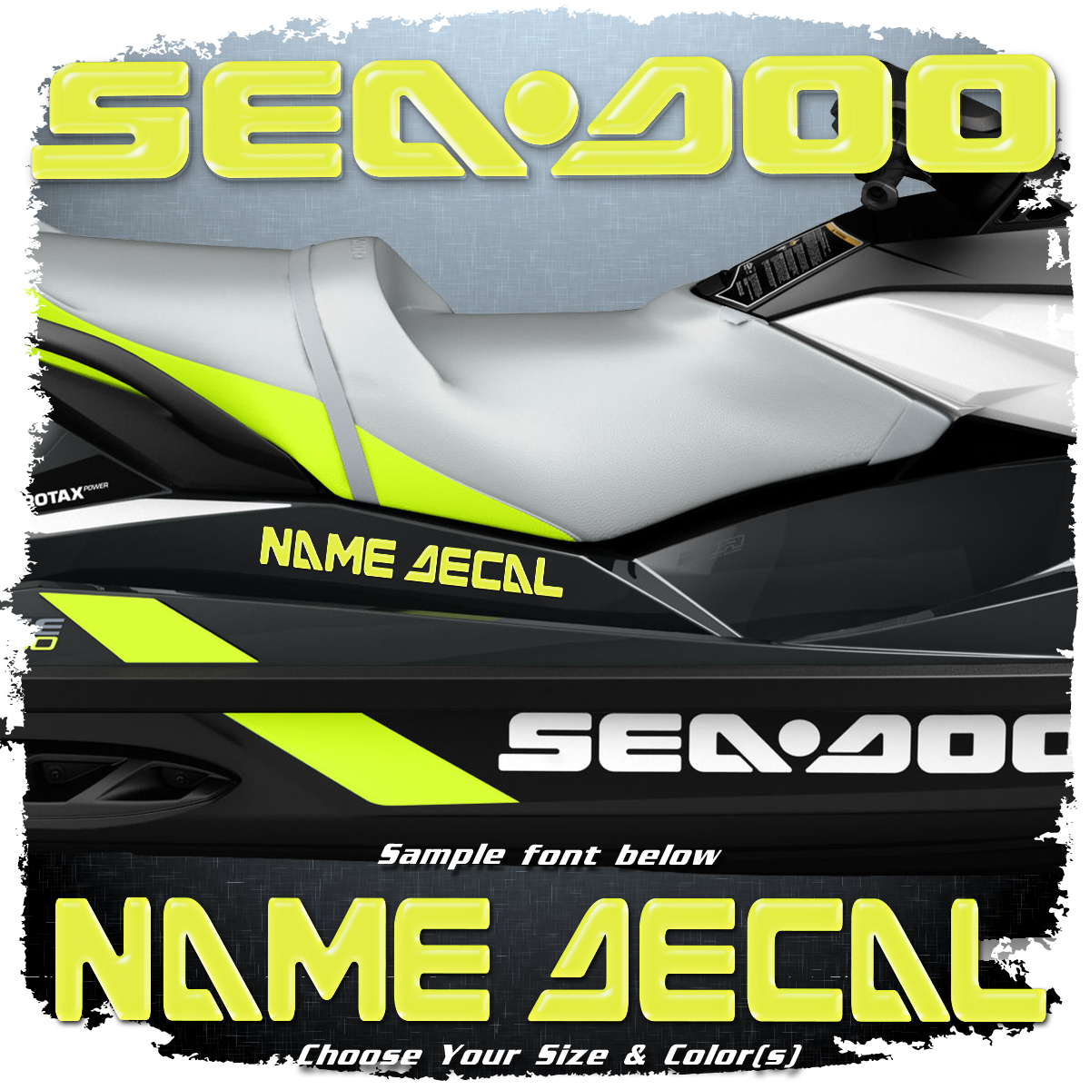 Domed Boat Name in the Sea Doo Font