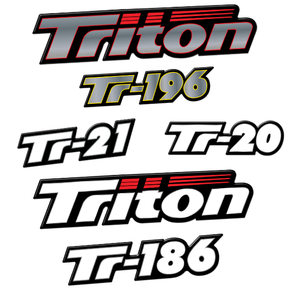 Domed Triton Brand Decals