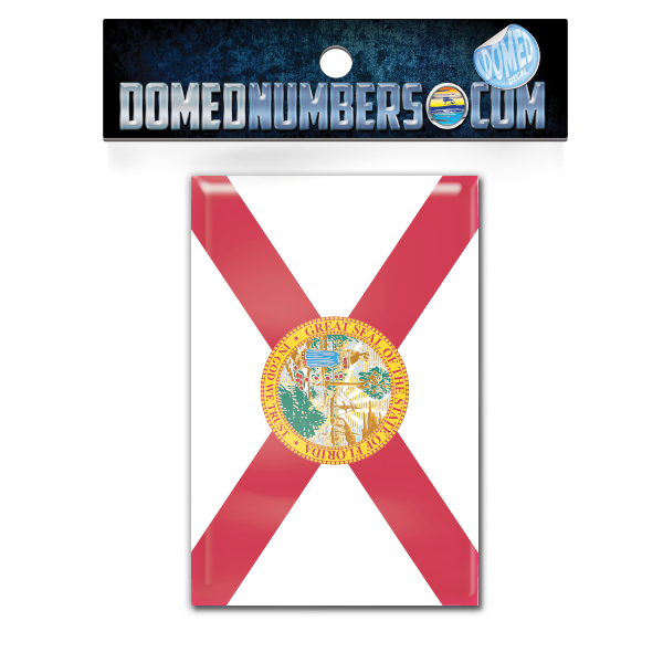 Florida Flag Domed Decal, Choose Your Size