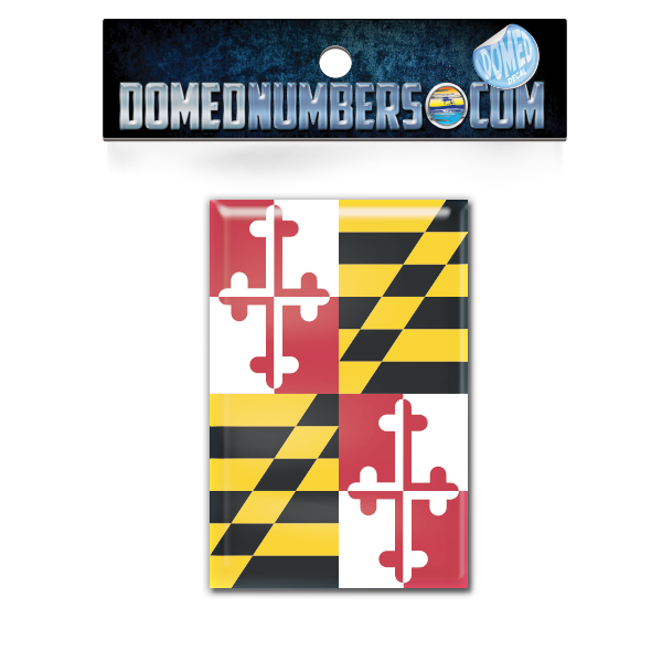 Maryland Flag Domed Decal, Choose Your Size
