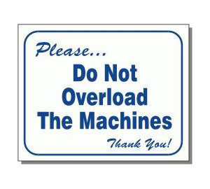 L103 Sign…Do Not Overload… – Online Store – Gold Coin Laundry Equipment