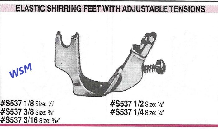 Elastic Shirring Foot with Adjustable Tension