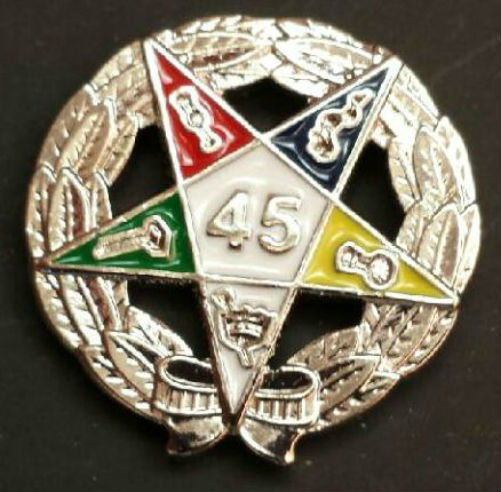 OES 45 Year Service Pin Silver