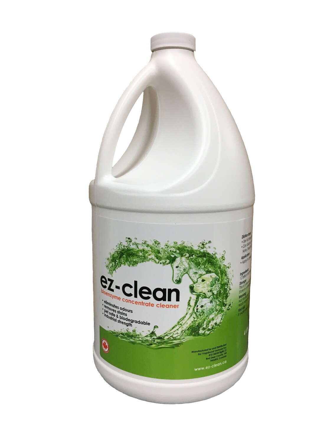 Ez-Clean Concentrated Bioenzyme, Indoor/Outdoor Odor Remover (4 L Jug)