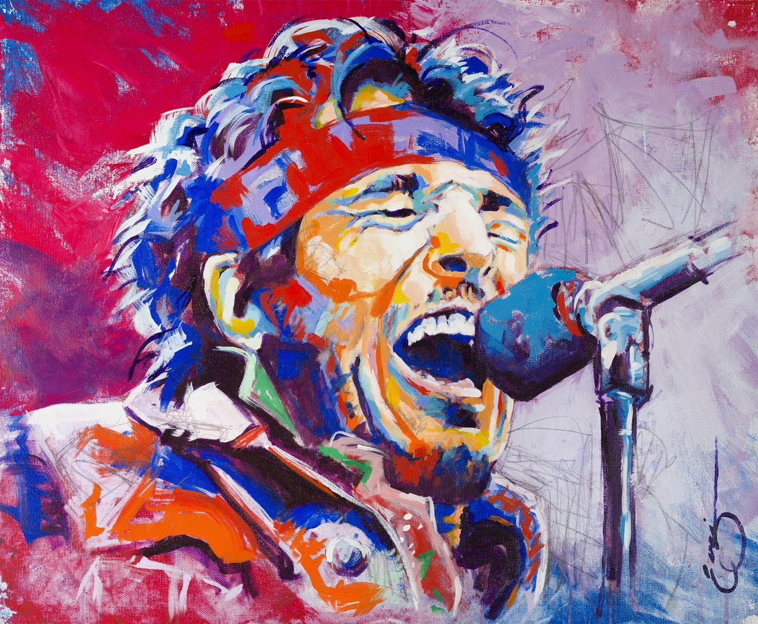 BRUCE SPRINGSTEEN ART PAINTING | Eugi Artworks