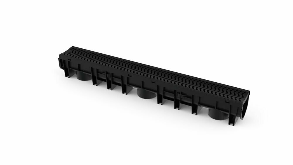 100mm x 1Mtr CHANNEL DRAIN INC PLASTIC GRATING