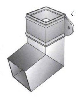 102 x 76mm Rectangle Downpipe - Bend