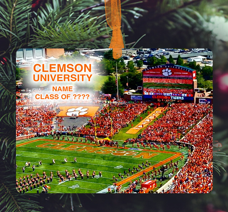Clemson, SC - Ornament - Clemson University - Clemson Memorial Stadium ...