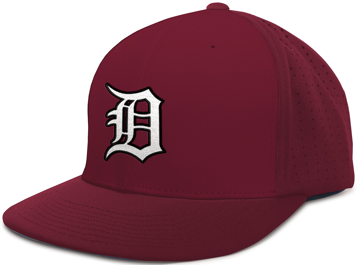 Premium Flexfit Fitted Cap- Maroon/ Black