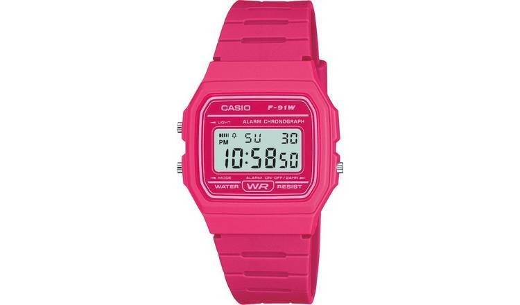 RELOJ digital Casio rosa PINK F-91WC-4A UNISEX CASIO