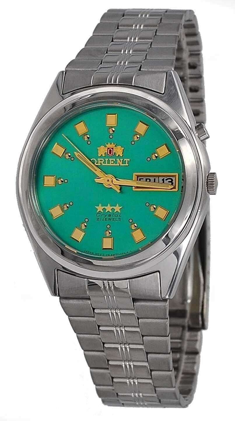 reloj hombre automático Orient Tristar FEM6Q00En verde acero