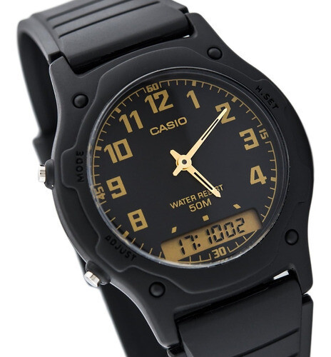 Reloj clásico hombre analógico digital Casio AW-49H-1B correa resina ...