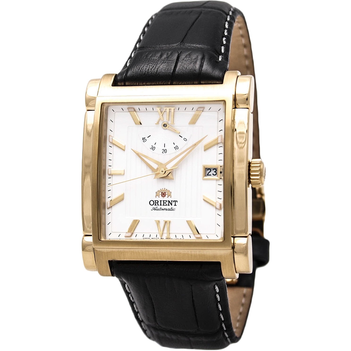 reloj hombre automático Orient FFDAH002W Power Reserve dorado correa cuero