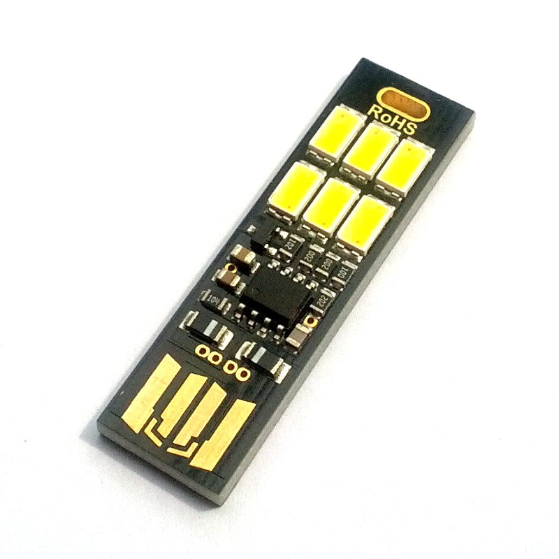 USB LED Stick - 6 LEDs, Cool White, Touch Control