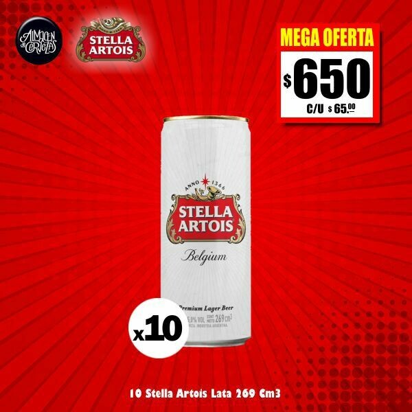 10 Latas Stella 269Cm3.
