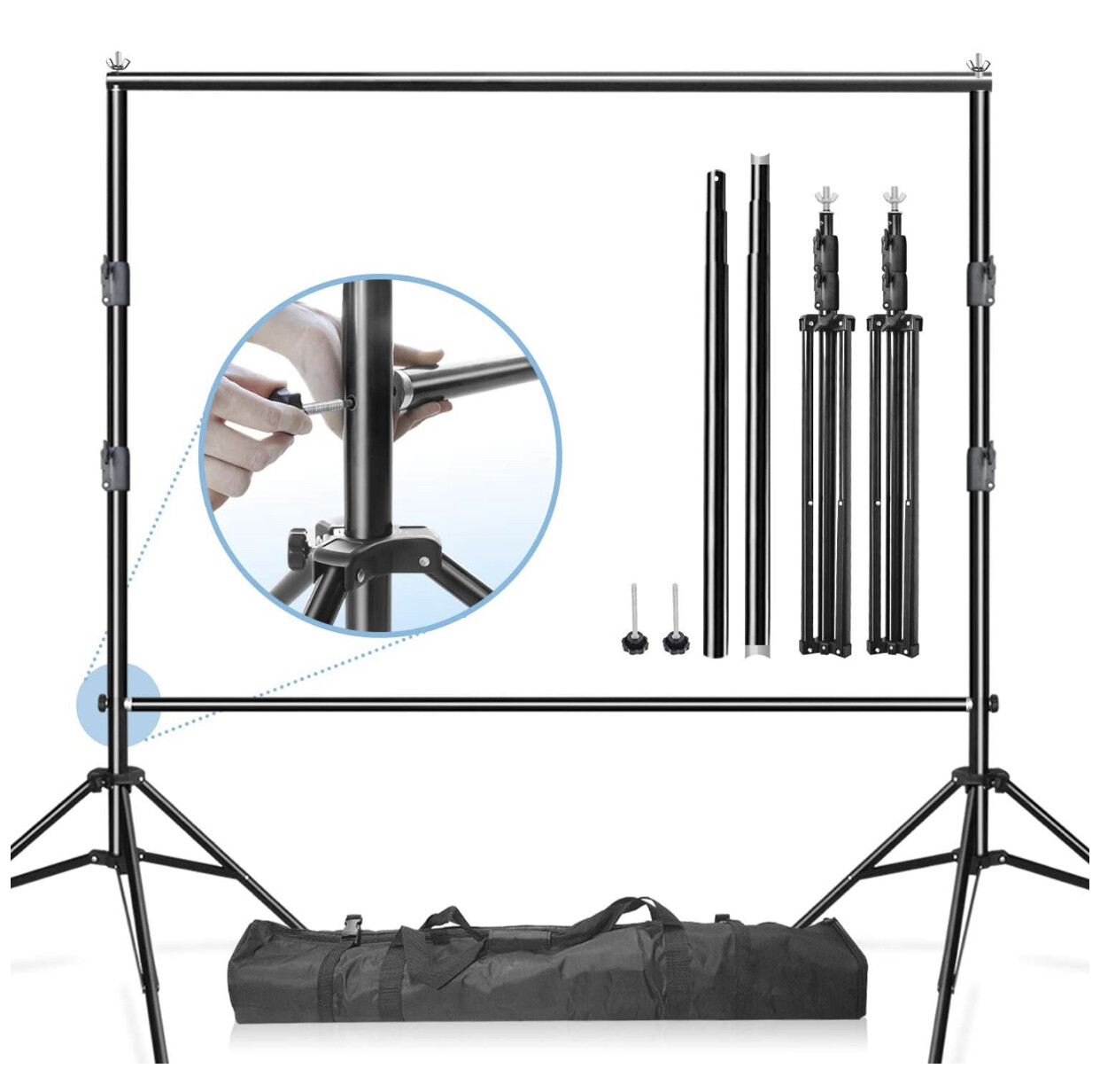 LimoStudio Heavy-Duty Background Banner Stand, Cross Bar 9.5 ft Wide ...
