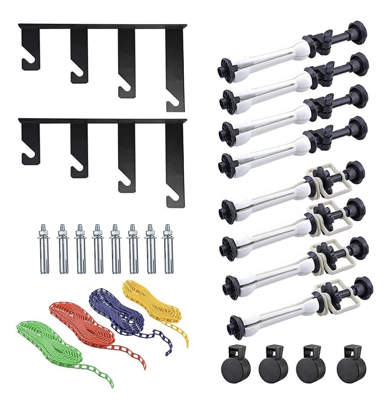 Photography Backdrop Wall Mount Roller System 4 Support Rollers