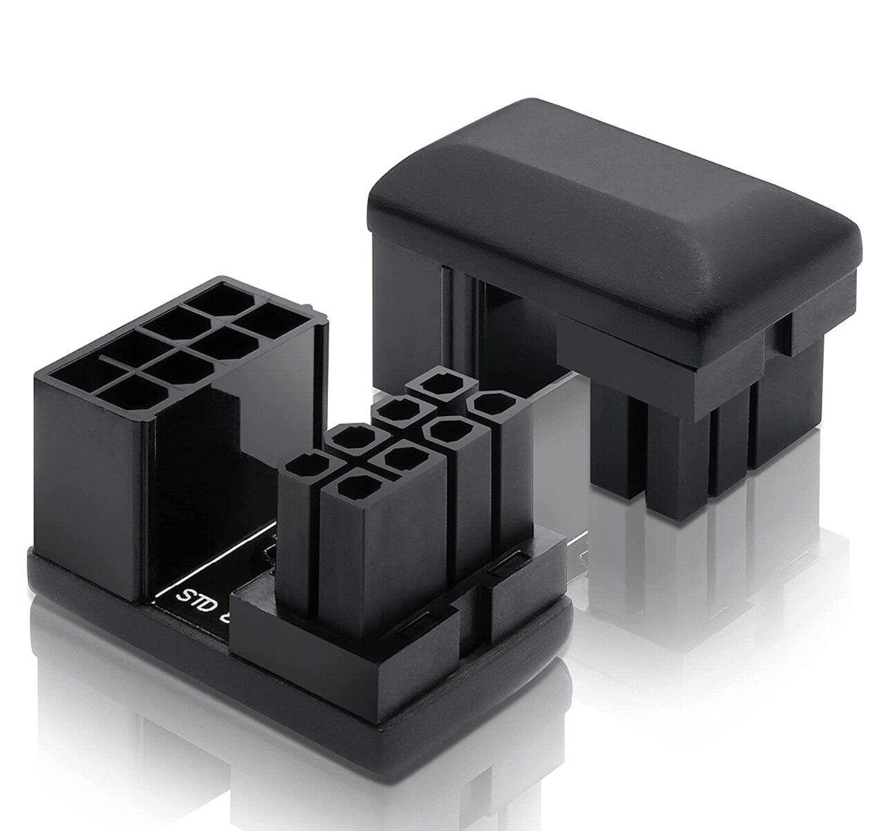 EZDIY-FAB GPU VGA PCIE 8 Pin U Turn 180 Degree Angle Connector Power ...