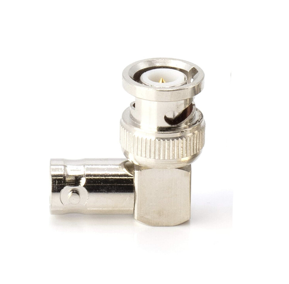 Conector BNC en ángulo recto - Adaptador BNC codo macho hembra / Conector coaxial de 90 grados ...