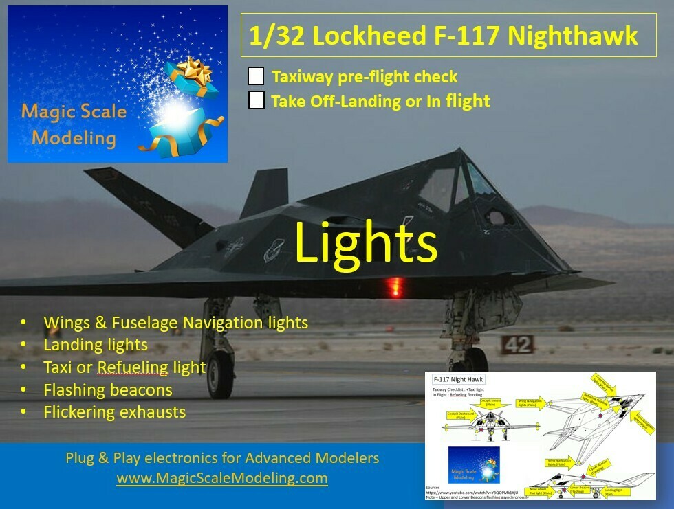 F-117 Night Hawk - Lights set