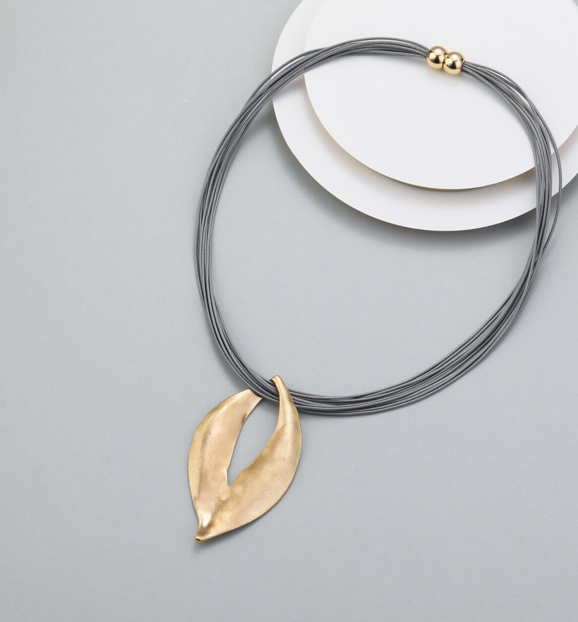 Magnetic Clasp Contemporary Silver Necklace