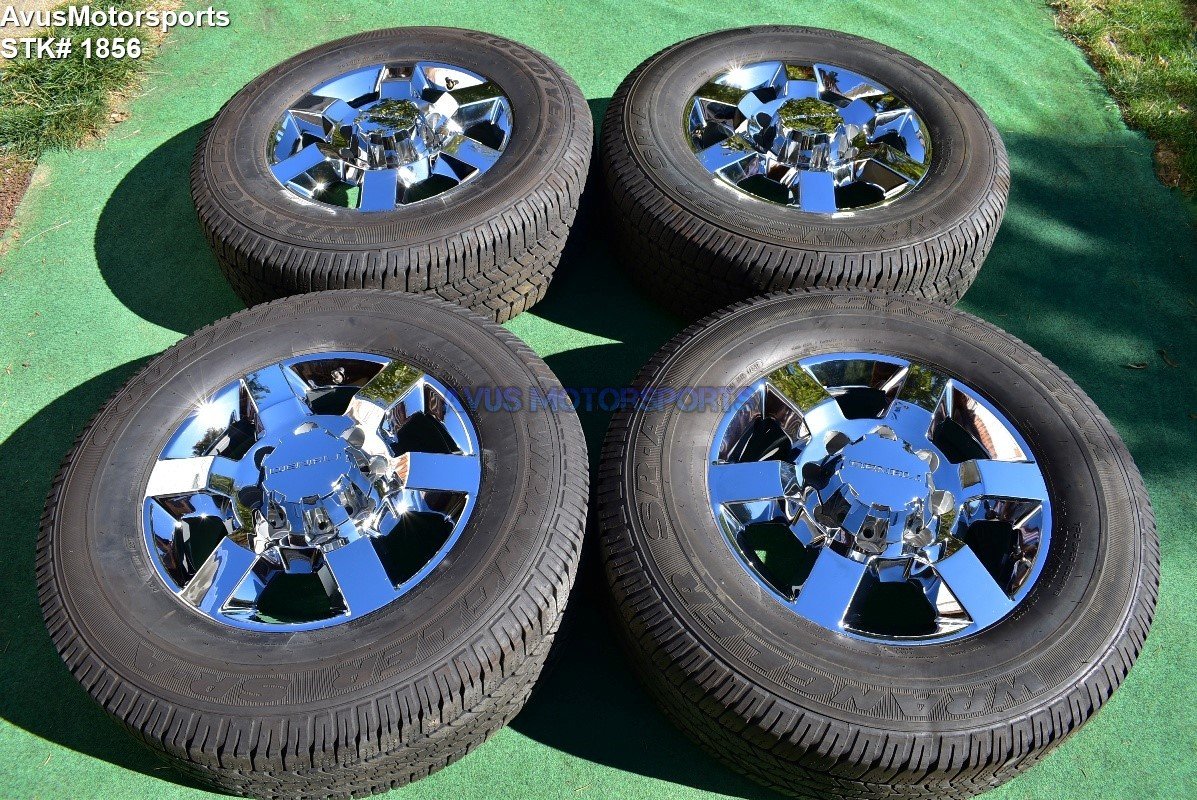 18" GMC Sierra Denali 2500 3500 OEM WHEELS TIRES Chevy Silverado chrome ...