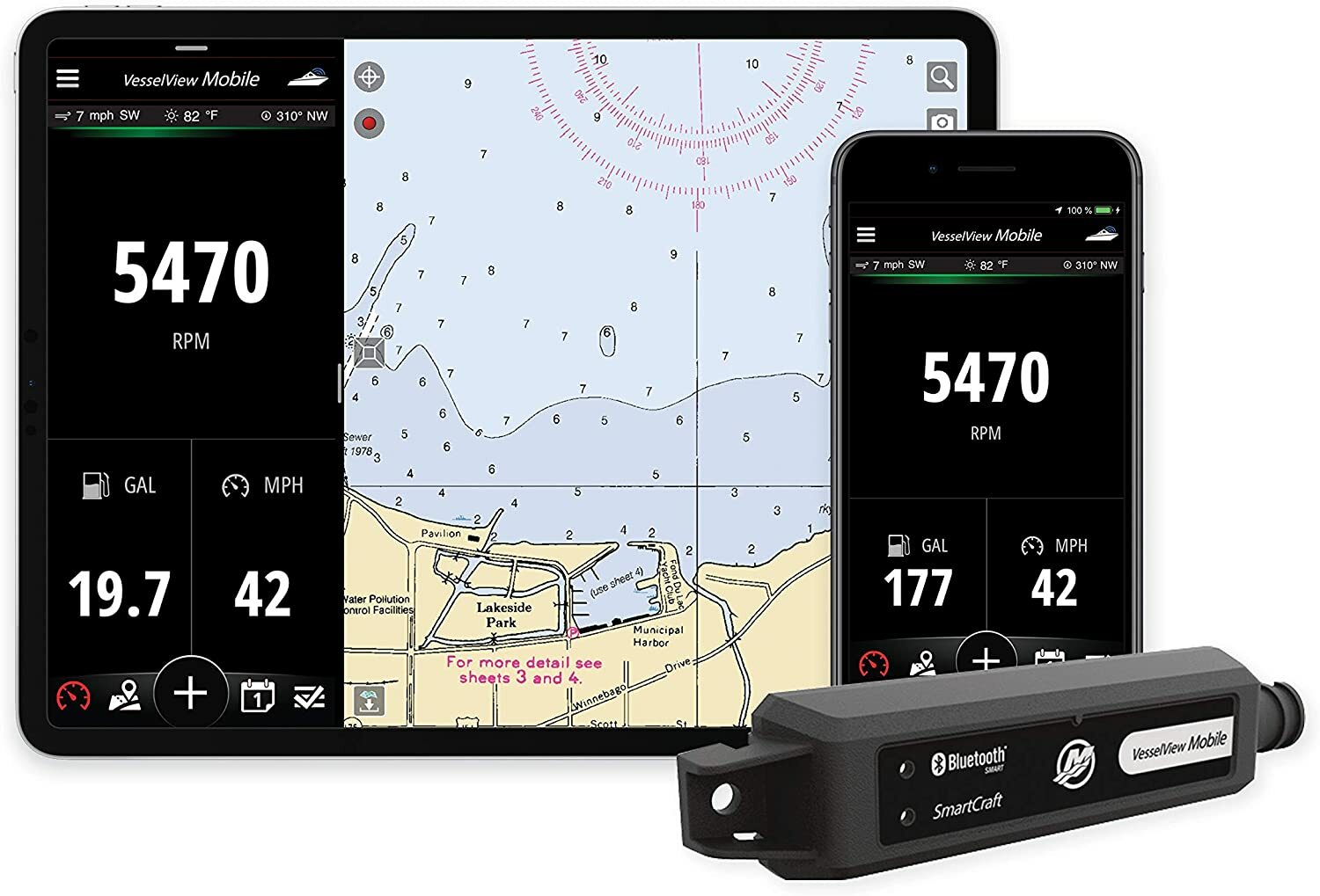 Mercury MerCruiser Displays and Gateways, VesselView Mobile
