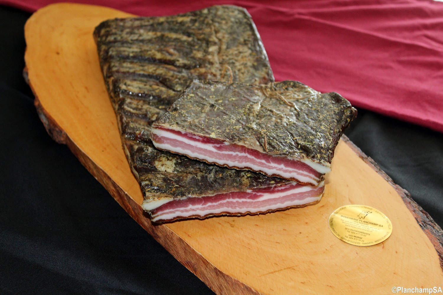 Lard sec du Valais IGP 1/2 plaque | Planchamp SA Vouvry