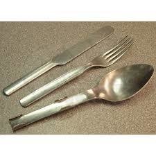 Swedish Army Genuine Military Knife,Fork,Spoon KFS Used Sets