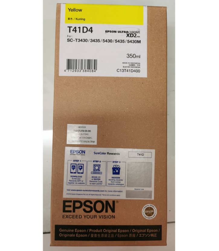 Epson T41D4 Yellow Ink Cartridge, 350ml – Rs.10050 – LT Online Store