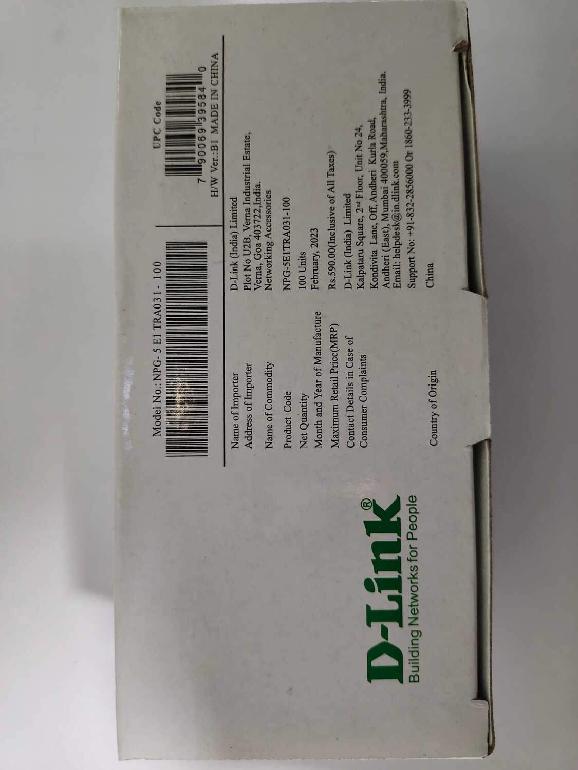 D-Link RJ 45 Cat-5 Connector, 100 nos – Rs.339 – LT Online Store