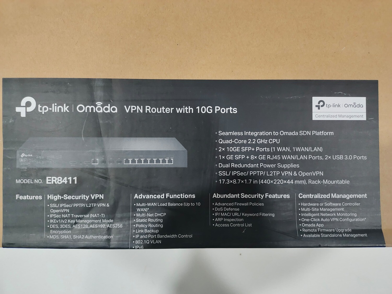 TP-Link ER8411 Omada VPN Router with 10G Ports-Rs.28500 – LT Online Store