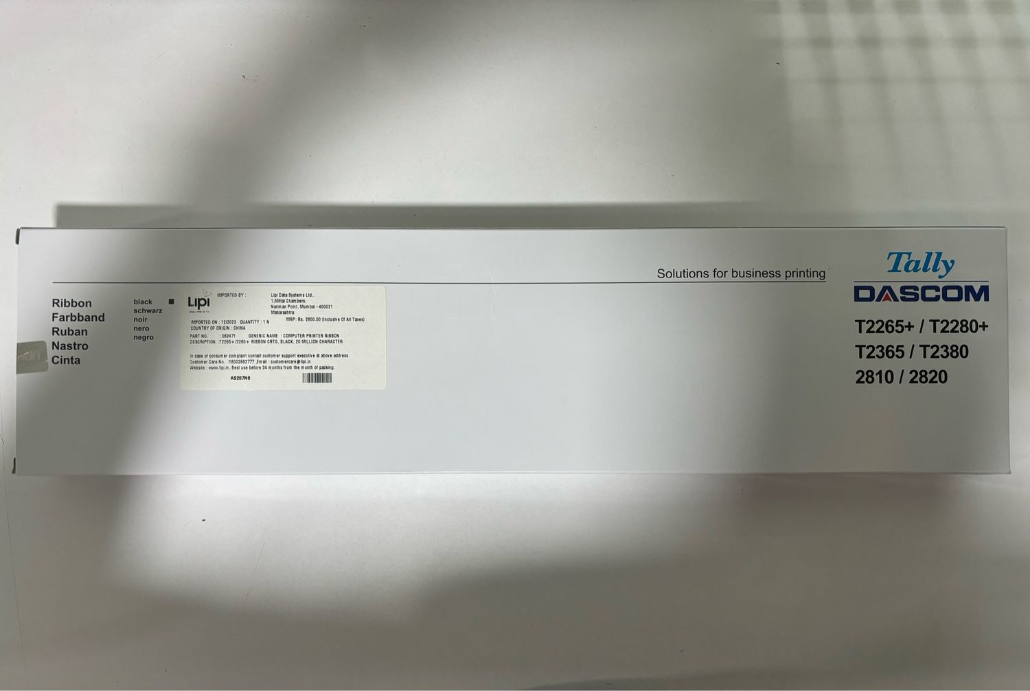 Tally T2265+,T2280,T2365,T2380 Ribbon Cartridge-Rs.2330 – LT Online Store