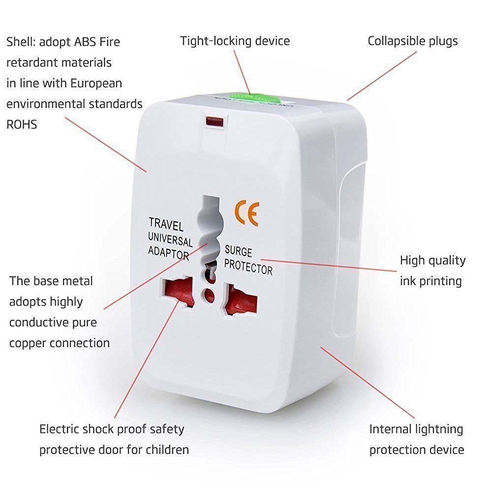 Universal World Wide Travel Charger Adapter Plug, Rs.110 – LT Online Store