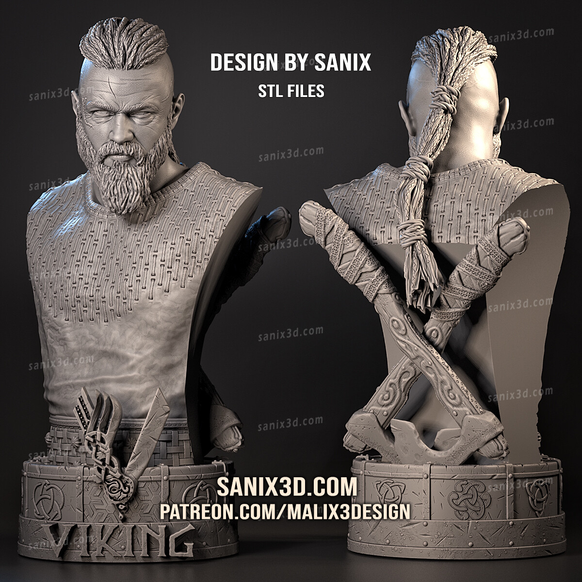 VIKING ( bust ) - STL Files