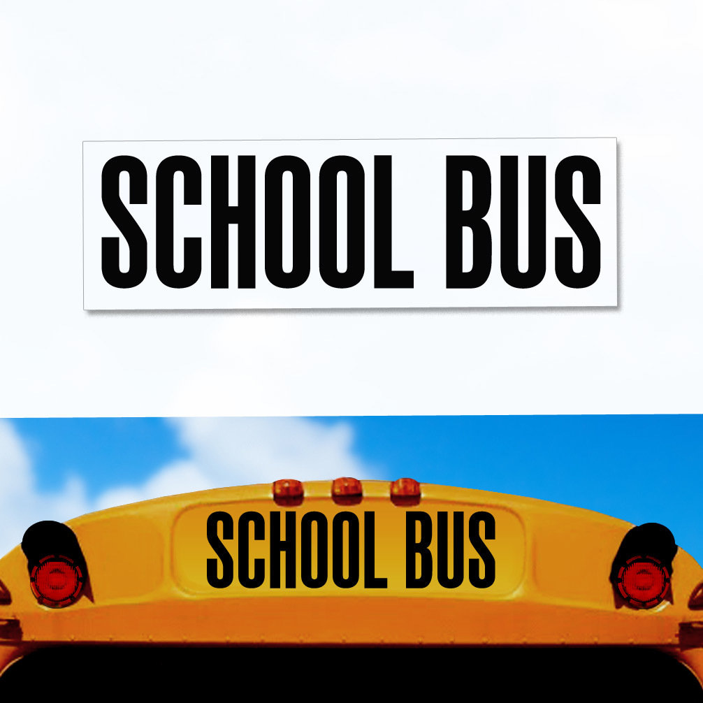 School Bus Decal 8" x 30" Condensed Style