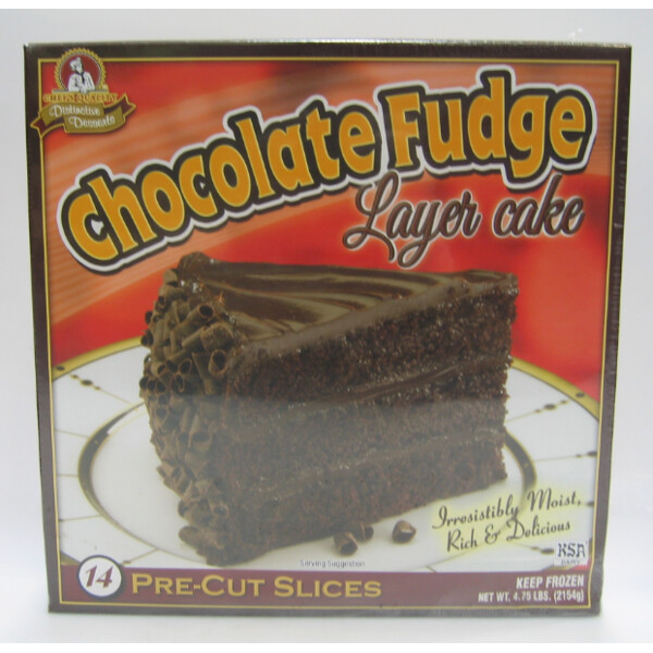 * Frozen Chef's Quality Chocolate Fudge Layer Cake 14 Slices