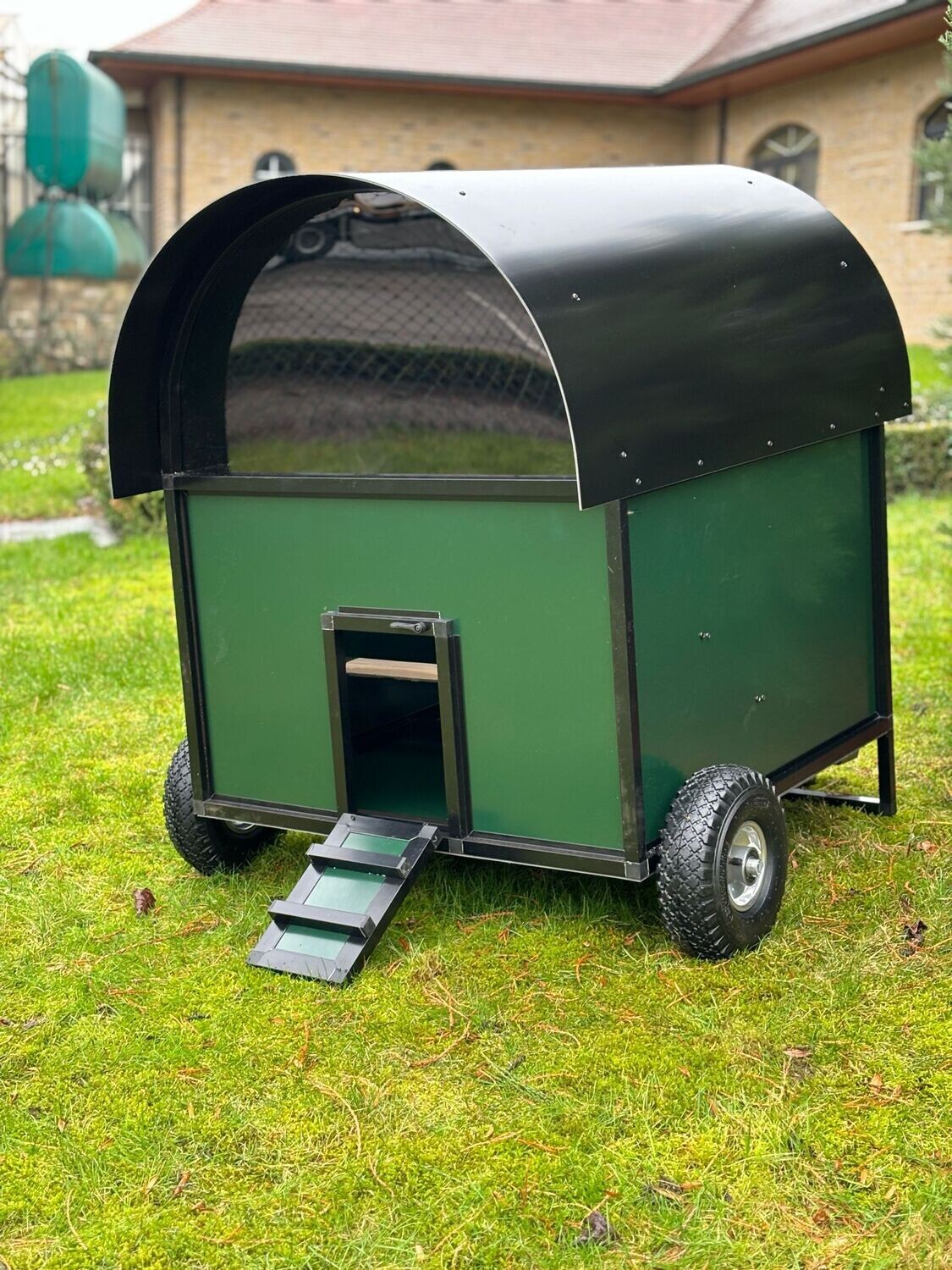 Calimero’s coop medium- Green kippenhok Aluminium – mobiel – hok van de ...