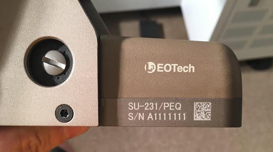 EOTech 550 Series SU231/PEQ engraving