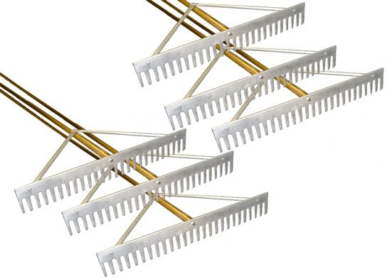 Six 42" New England Traditional Rakes