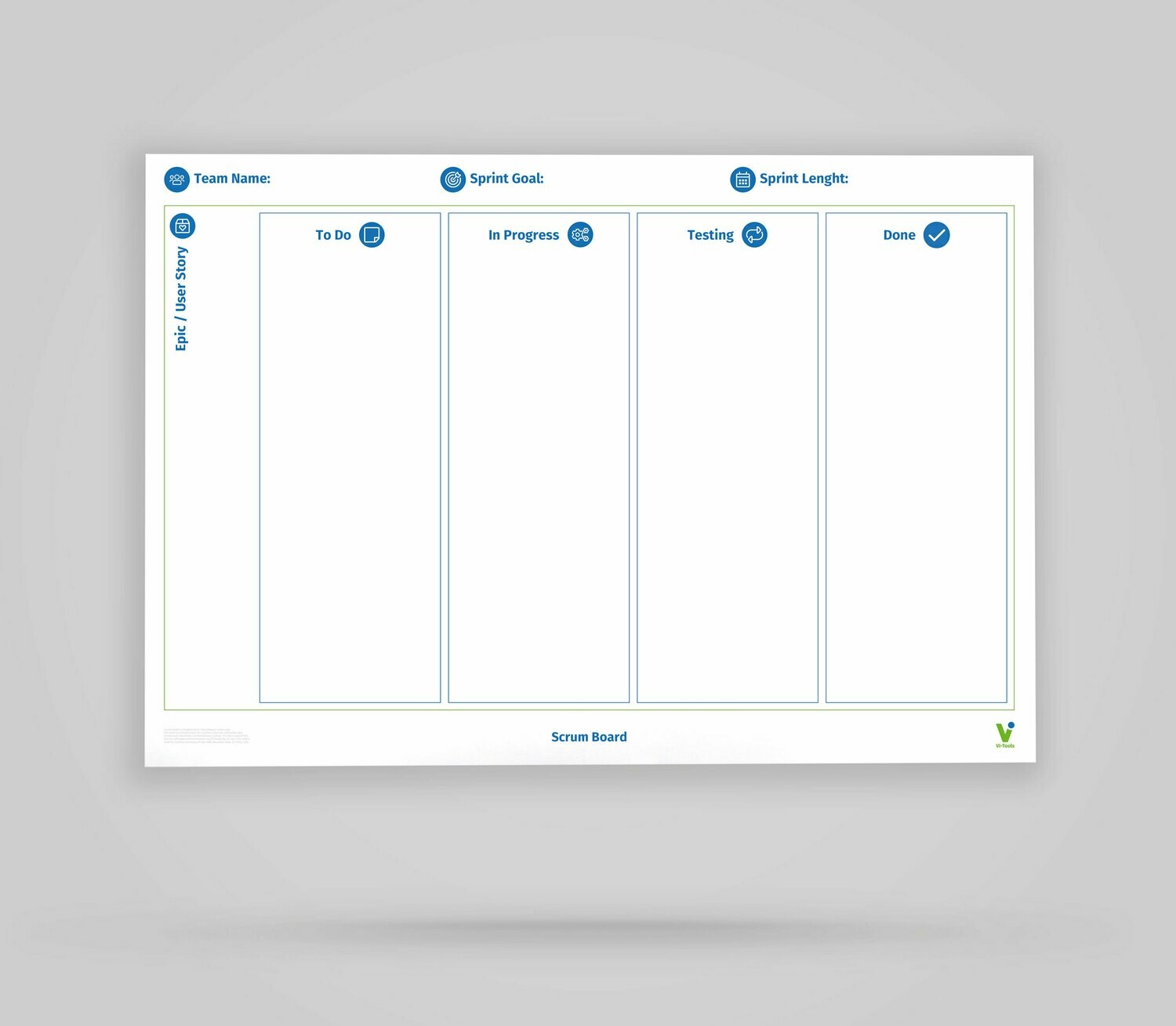 Scrum Epic Board – Whiteboard Poster – SHOP EN – Vi-tools
