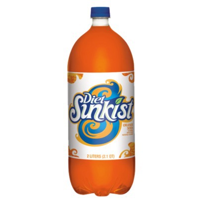 Diet Sunkist Orange 2 Liter - Case of 6