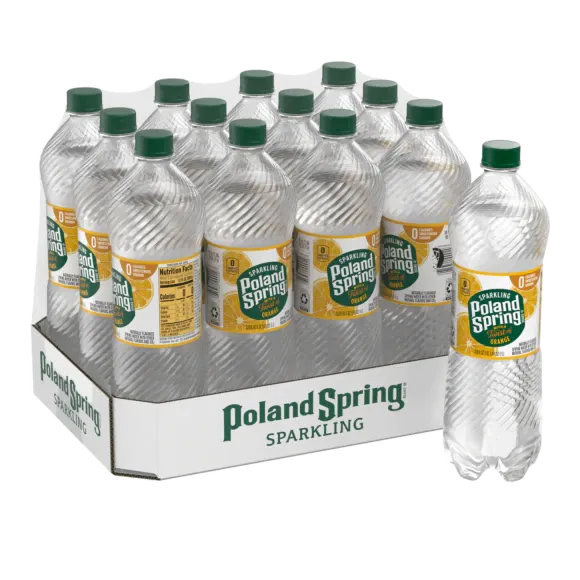 Poland Spring Sparkling Water Orange 12/1 Liter