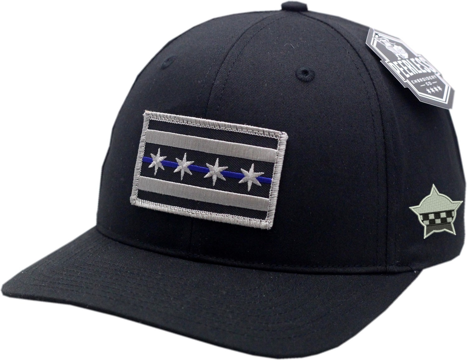 Chicago Flag Blue Line Hat Adjustable Strap Twill | Chicago Police ...