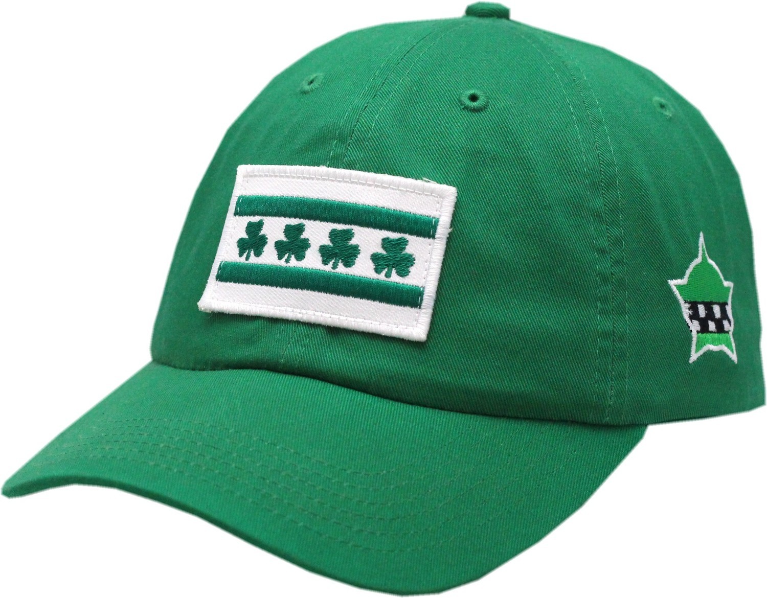 Chicago Flag Shamrock Hat Buckle Back Green | Chicago Police Memorial ...