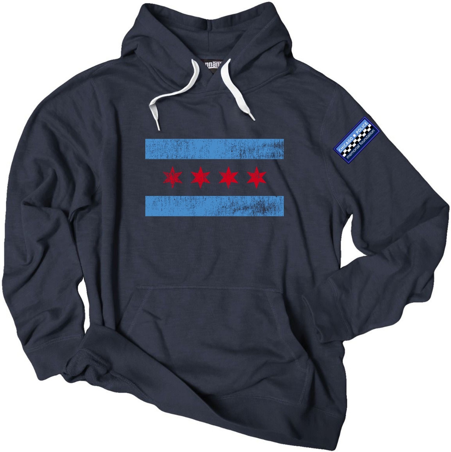 Chicago Flag Crossover Hoodie With Side Bar Patch | Chicago Police ...